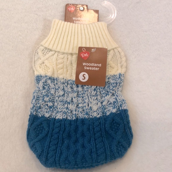 pet central | Dog | Pet Dogcat Sweater Blue And Cream Color | Poshmark